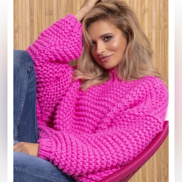 Fobya | Sweaters | Nwt Fobyachunky Knit Oversized Sweater Size Lxl In ...
